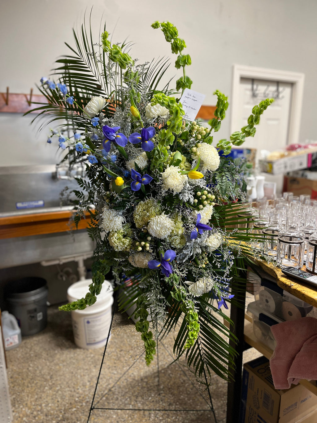 Sympathy Standing Spray – Thistle & Twig Flowers